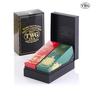 【TWG Tea】時尚茶罐雙入禮盒組_英式早餐茶100g/罐+帝王普洱100g/罐(Haute Couture Style Gift Box ...