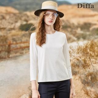 【Diffa】緹花條紋圓領上衣-女-momo購物網 - 好評推薦 - 2023年3月