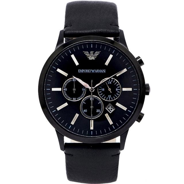【EMPORIO ARMANI】Sportivo 極黑霸氣王者男性手錶-黑面x黑色/46mm(AR2461) - momo購物網 - 雙11 ...
