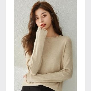 R.neTs 100%Cashmere厚磅15針無縫捲邊羊絨衣-momo購物網 - 好評推薦 - 2025年9月