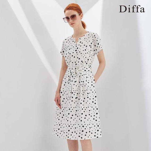 【Diffa】俏麗黑色波點連身洋裝-女 - momo購物網 - 好評推薦 -2023年8月