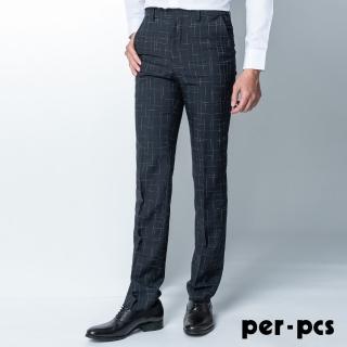 【per-pcs 派彼士】都會摩登窗格紋合身平面西褲(PNS110)-momo購物網 - 好評推薦 - 2025年12月