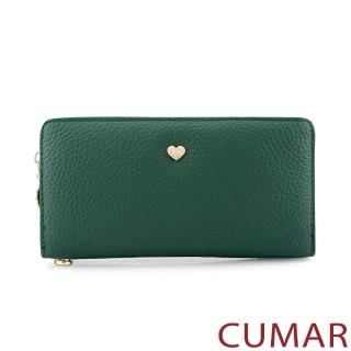 【CUMAR】心形LOGO真皮ㄇ字拉鍊長夾(綠色)-momo購物網 - 好評推薦 - 2024年10月