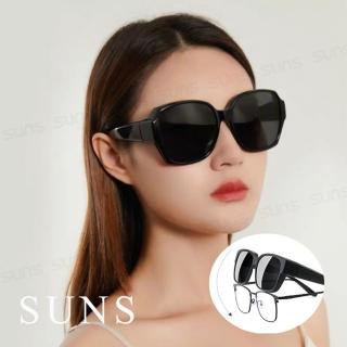 【SUNS】時尚韓版ins大框偏光墨鏡/套鏡 經典黑 防滑鏡腳 抗UV400(防眩光/遮陽/眼鏡族首選)-momo購物網 - 好評推薦 - 2025年8月