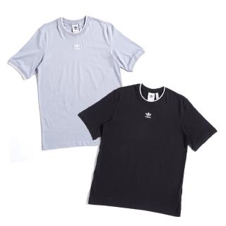 【adidas 愛迪達】ESS TEE 三葉草 男款 短袖上衣 短T T恤 滾邊 小LOGO(HK7303/HK7305 兩色任選)-momo ...
