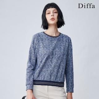 【Diffa】藍白格拼接羅紋上衣-女-momo購物網 - 好評推薦 - 2023年11月