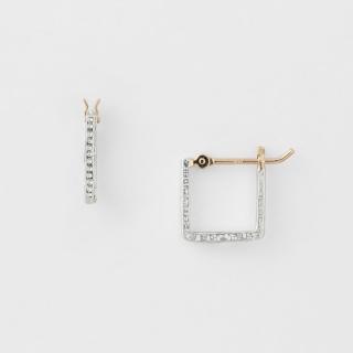 【agete】10K/SV方形耳環-momo購物網