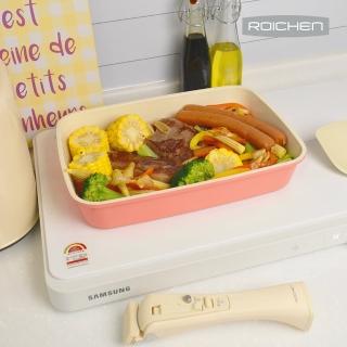 【Roichen】BESPOKE 韓國方型煎烤鍋 29cm + 可拆把手(IH爐 全火源適用 露營 輕量鍋)-momo購物網 - 好評推薦 - 2024年11月