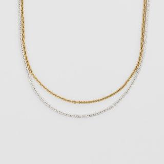 【agete】SV/鍍金項鍊-momo購物網