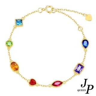 【Jpqueen】彩漾鋯石幾何復古宮廷風手鍊(金色)-momo購物網 - 好評推薦 - 2025年9月