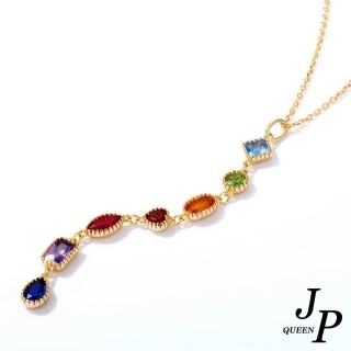 【Jpqueen】彩漾鋯石幾何復古宮廷風垂墜項鍊不含鍊(金色不含鍊)-momo購物網 - 好評推薦 - 2025年10月