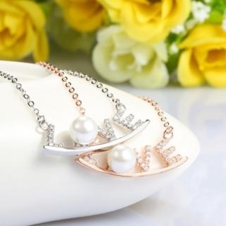 【米蘭精品】現貨+預購 項鍊珍珠吊墜流行銀飾品(精選LOVE鑲鑽生日情人節聖誕節交換禮物2色73w17)-momo購物網 - 好評推薦 ...
