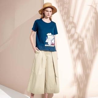 【JIN HWA 今譁】OL優雅花繪囗袋造型拼接棉T S6571(OL 優雅 花繪 囗袋造型 拼接 棉T)-momo購物網 - 好評推薦 ...