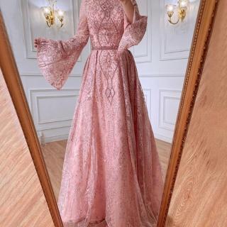 【女神婚紗禮服】極致顯瘦喇叭袖宴會晚禮服 LA71247 粉色(主持人 表演禮服)-momo購物網 - 好評推薦 - 2025年12月