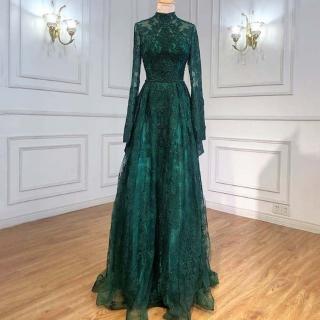 【女神婚紗禮服】極致顯瘦喇叭袖宴會晚禮服 LA71247 綠色(主持人 表演禮服)-momo購物網 - 好評推薦 - 2025年11月