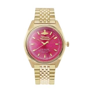 【Vivienne Westwood】香檳金色系 紋理粉色錶盤 不鏽鋼錶帶 女錶 39mm(VV251RRGD)-momo購物網 - 好評推薦 ...