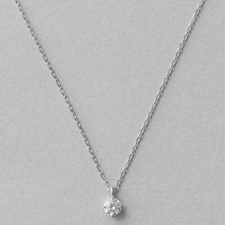 【ete】PT900 經典單鑽爪鑲鑽石項鍊-0.15ct(鉑金色)-momo購物網 - 好評推薦 - 2025年2月