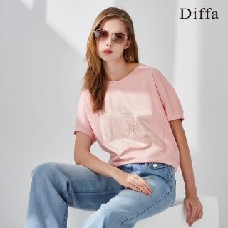 【Diffa】簡約燙箔針織衫-女-momo購物網 - 好評推薦 - 2025年1月