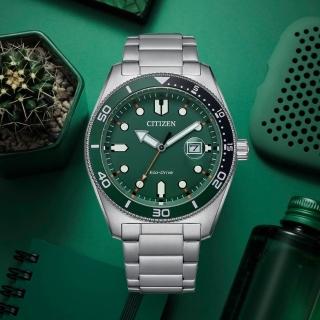 【CITIZEN 星辰】夏日泳池跳色光動能腕錶-松竹綠/43mm(AW1768-80X)-momo購物網 - 好評推薦 - 2026年5月