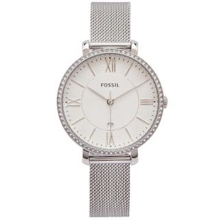 【FOSSIL】鑽鑲優雅風米蘭帶錶帶手錶-白面X銀色/36mm(ES4627)-momo購物網 - 好評推薦 - 2024年10月