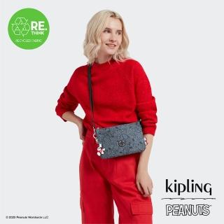 【KIPLING官方旗艦館】『千層包』KIPLING x PEANUTS 丹寧圖騰單肩隨身斜背包-RIRI-momo購物網