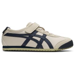 【Onitsuka Tiger】鬼塚虎 官方旗艦店MEXICO 66 PS 中童鞋 白底深藍邊(1184A049-200)-momo購物網