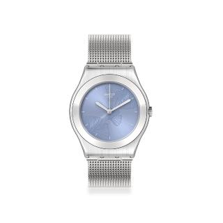 【SWATCH】Irony 金屬系列手錶CIEL AZUL 瑞士錶 錶(33mm)-momo購物網