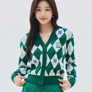 【MLB】女版針織衫 MONOGRAM系列 紐約洋基隊(3FKCM0134-50GNS)-momo購物網