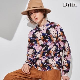 【Diffa】歐風質感潑墨畫風針織衫-女-momo購物網 - 好評推薦 - 2024年10月