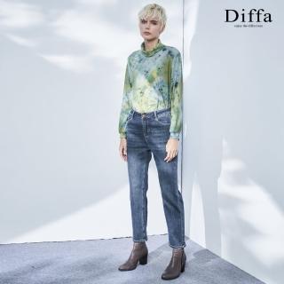 【Diffa】褲口開衩設計長褲-女(丹寧)-momo購物網 - 好評推薦 - 2025年2月