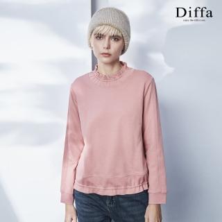 【Diffa】時尚美型荷葉領針織衫-女-momo購物網 - 好評推薦 - 2024年11月