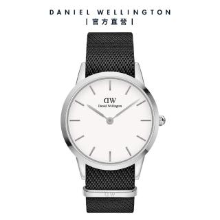 【Daniel Wellington】DW 手錶 DW ICONIC BLACK NATO 40MM 雙色經典織紋錶-冰川白錶盤 ...