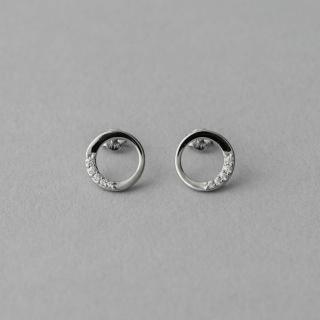 【ete】閃耀鑽飾圈形鏤空耳環(鉑金色 金色)-momo購物網 - 好評推薦 - 2025年8月