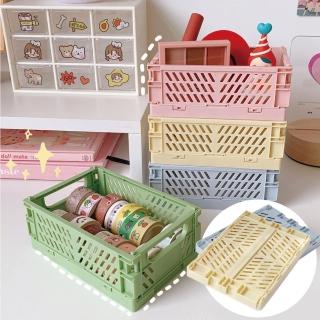 【沐日居家】摺疊收納盒 1大1小 折疊收納 疊加收納 居家收納 萬用收納 桌上收納(收納盒 收納籃 收納)-momo購物網 - 好評推薦 ...