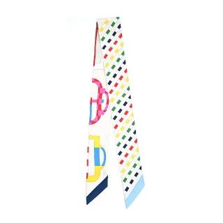 【Hermes 愛馬仕】Bouclerie Moderne Plumetis Twilly絲巾(粉筆白/藍/紅)-momo購物網 - 好評推薦 ...