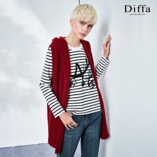【Diffa】長版連帽背心針織外套-女-momo購物網 - 好評推薦 - 2025年1月