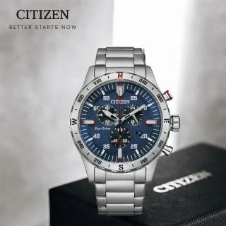 【CITIZEN 星辰】Chronograph 計時光動能腕錶-藍 43.5mm(AT2520-89L)-momo購物網 - 好評推薦 ...
