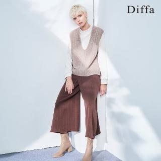 【Diffa】時尚條紋長寬褲-女-momo購物網 - 好評推薦 - 2025年1月