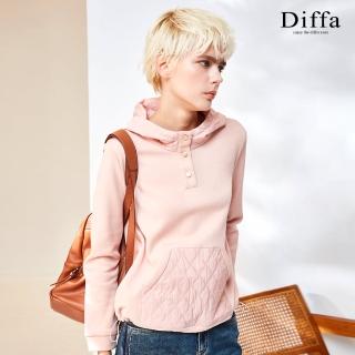 【Diffa】連帽鋪棉拼接設計針織衫-女-momo購物網 - 好評推薦 - 2024年12月