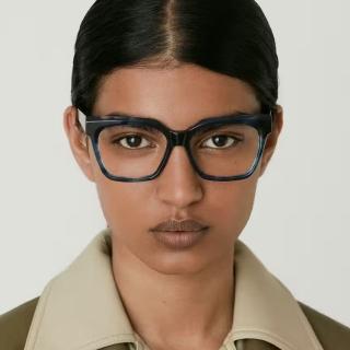 【GIGI Studios】時尚潮流粗方框光學眼鏡(藍 - ADELE-6747/0)-momo購物網 - 好評推薦 - 2025年12月