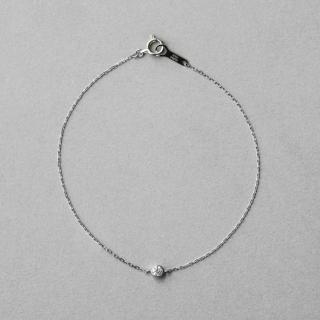 【ete】PT900 經典單鑽包鑲鑽石手鍊-0.06ct(鉑金色)-momo購物網