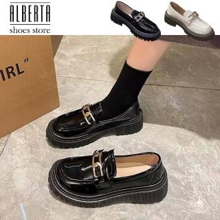 【Alberta】校園女神 黑色 米色 粗跟高跟 樂福鞋 鍊條 厚底鞋 2色-momo購物網 - 好評推薦 - 2025年12月