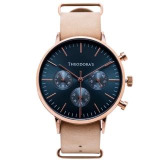 【THEODORA’S 希奧朵拉】Apollo 三眼瘋馬皮手錶 三眼湖水綠-瘋馬皮奶茶色(日期顯示 真三眼)-momo購物網 - 好評推薦 ...