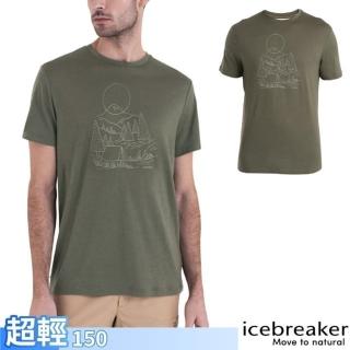 【Icebreaker】男 100%美麗諾羊毛 Tech Lite III 圓領短袖上衣_風光明媚-150.T恤(IB0A56X1-069 ...