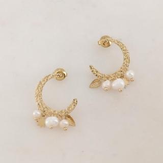 【Dinner collection】3/4圈3珍珠小墜耳環-momo購物網 - 好評推薦 - 2025年4月