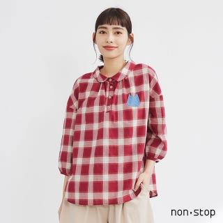 【non-stop】復古格紋寬版襯衫-2色-momo購物網 - 好評推薦 - 2024年10月