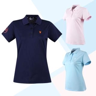 【PLAYBOY GOLF】女款網眼吸濕排汗抗UV高爾夫短袖POLO衫-共3色(高爾夫球衫/KA24190)-momo購物網 - 好評推薦 ...