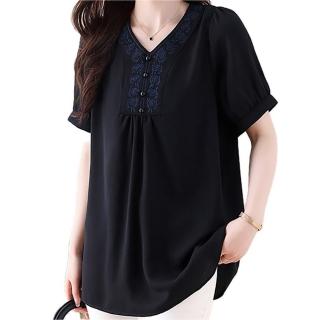 【麗質達人】8053黑色短袖上衣LY(L-5XL)-momo購物網 - 好評推薦 - 2025年4月