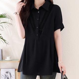 【麗質達人】8052黑色短袖上衣LY(L-5XL)-momo購物網 - 好評推薦 - 2025年5月