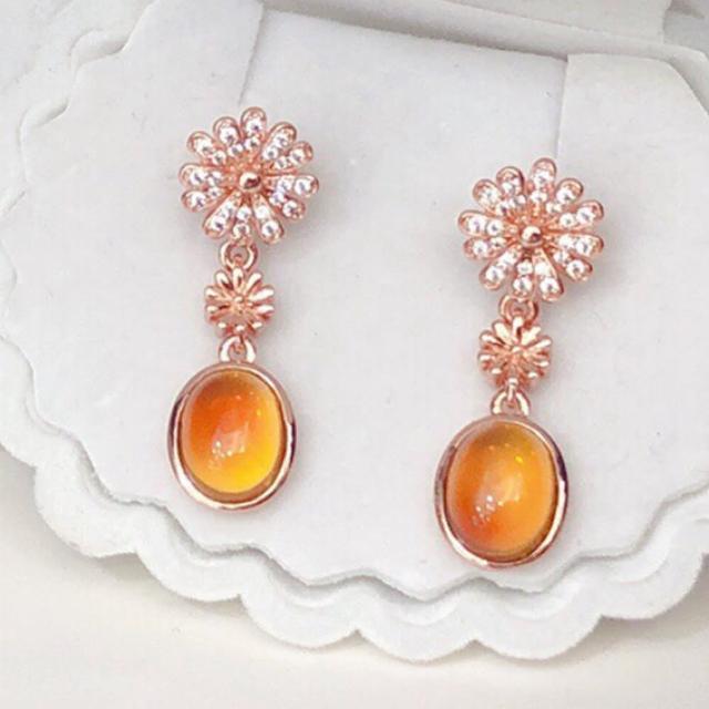 【勝弘珠寶】多明尼加紅藍珀花樣耳環 - momo購物網 - 好評推薦 -2024年4月